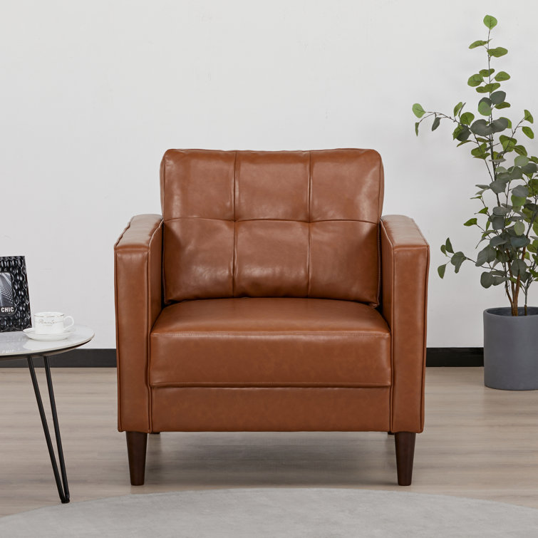 Wayfair camel leather chair store